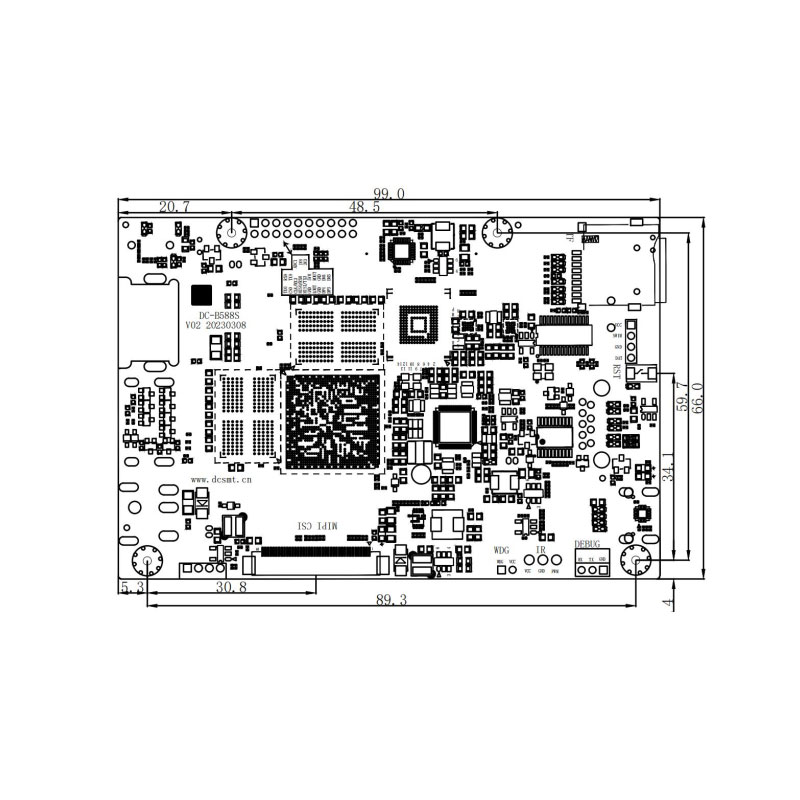 DC_B588S-RK3588S嵌入式安卓LINUX主板,可做AI边缘计算商显工控 - 广州定昌电子